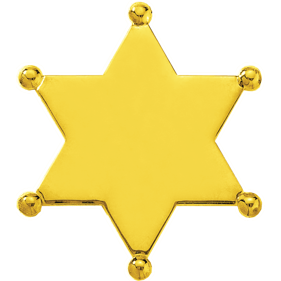 6 Pointed Star Badge 14-D10-3 | Owl Badges