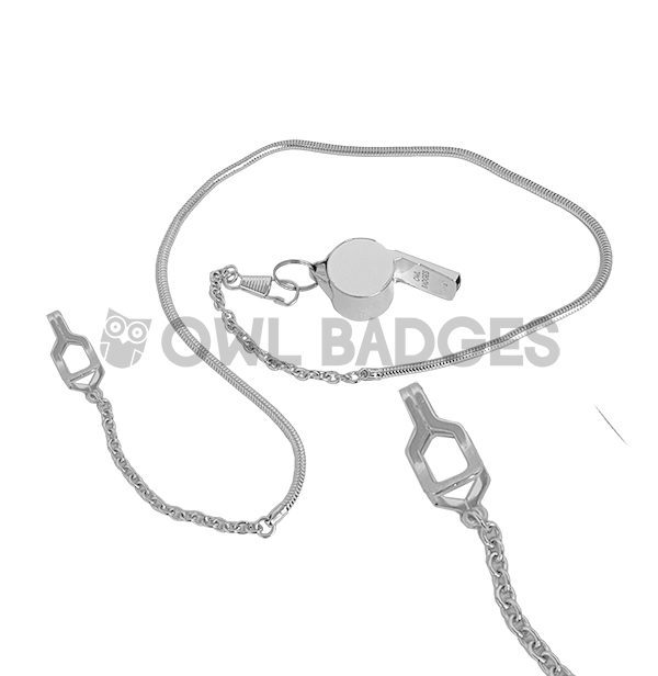 Police Whistle Chain And Metal Whistle Chain Owl Badges