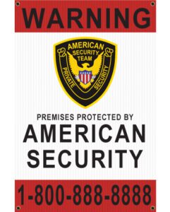 Custom Fence Signs and Security Signs - Owl Badges