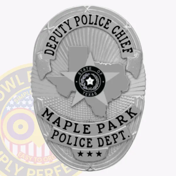 Custom Metal Police Man Badge | Design With No Set Up Fees