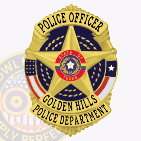 Custom Made Cop Badge | Customizable Panels And State Seal