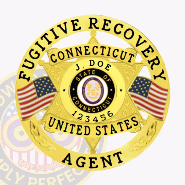 Personalized Fugitive Recovery Agent Badge | No Set Up Fees