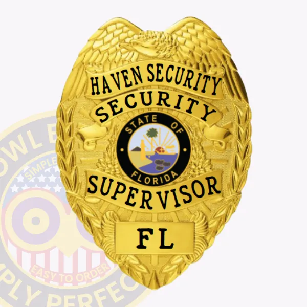 Customizable Security Supervisor Badges | No Set Up Fees