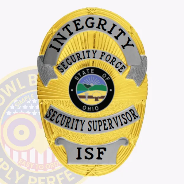 Custom Metal Security Supervisor Badges | No Minimum Order