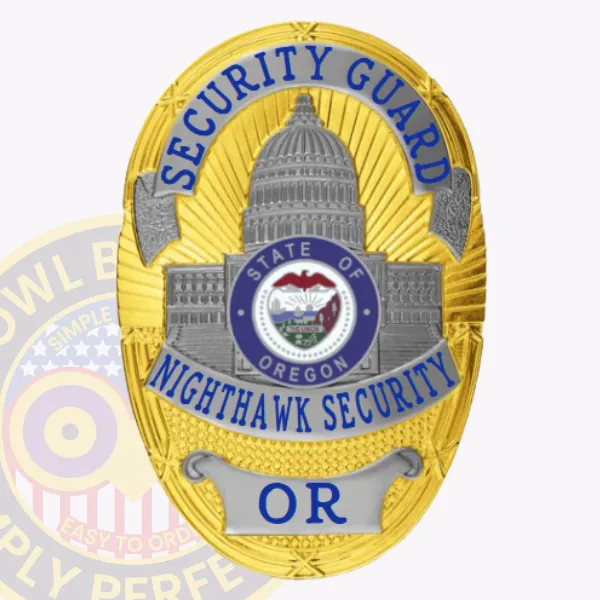 Custom Oval Security Guard Badges | Personalize Online Now